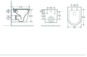 Alcaplast AM101/1120 Sádromodul komplet do sádrokartonu se závěsným WC RIMLESS Ovale Basso