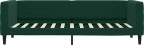 Válenda s přistýlkou tmavě zelená 80 x 200 cm samet 3196686