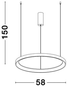 LED lustr Pertino 58 3000K černé