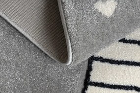 Koberec KIDDO 6106 světle šedý / bílý