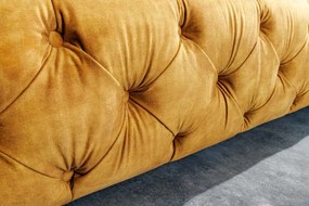Designová postel Laney 160 x 200 cm hořčicový samet