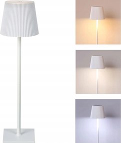 Dobíjecí stolní lampa, jednoduchý design, kovová povrchová úprava, atmosférické světlo