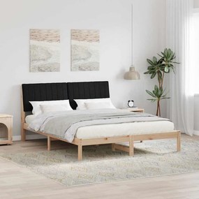 Rám postele s čelo Hnědá 150 x 200 cm Masivní borové dřevo 3394415