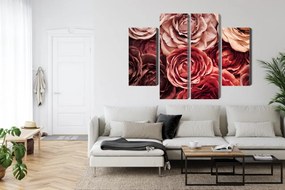 Vícedílný obraz Barevné Květiny Zblízka 3D Nedostatek Nedostatek Přírodní plátno 200x150