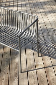 Hübsch Kovová lavička, kov, šedá, délka 133 cm - 990849