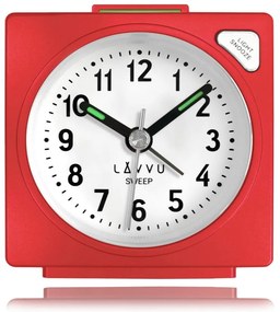 LAVVU LAS3047 - Červený budík SWEEP s plynulým chodem