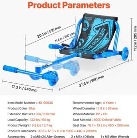 Ride on Scooter Powered by Zig-Zag Motion Drift Vozík pro děti od 4 let