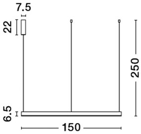 LED lustr Motif 150 zlaté stmívatelné