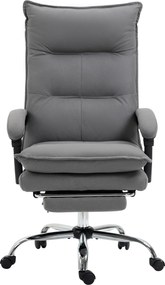 Kancelářská židle Vinsetto s masážní funkcí, výškově nastavitelná kancelářská židle, ergonomická židle k PC v tmavě šedé barvě pro pohodlí v kanceláři