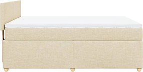 Box spring postel s matrací krémová 140x200 cm textil 3289001