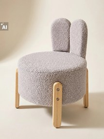 Sinsay - Teddy puf s králičími oušky - šedá