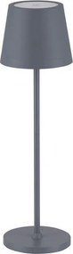 NV 9223404 Venkovní stolní lampa SEINA šedý hliník a akryl LED 2W 2700K 5V DC IP54 vypínač na těle nabíjecí s PG základnou nebo USB C kabelem - NOVA LUCE
