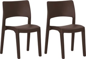 Zahradní židle 2 ks mocca polypropylen 317727