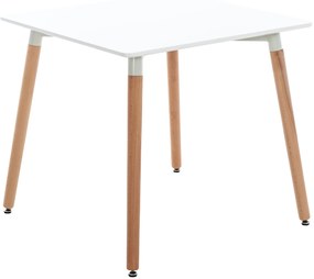 Jídelní stůl Clapton - dřevo - 80x80x75 cm | bílý