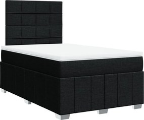 Box spring postel s matrací černá 120x200 cm textil 3291637