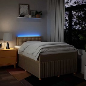 Box spring postel s matrací krémová 120x200 cm textil 3289742