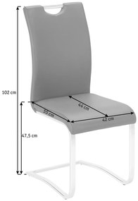 Moderní jídelní židle PAULO bílá