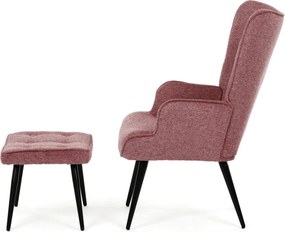 Relaxační křeslo AK-303 PINK2, sametová látka, růžová (68 x 72) cm
