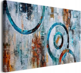 Obrazy na plátně na zeď do ložnice abstrakce kruh 80x120 cm