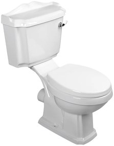 Aqualine Antik WC kombi retro 48 x 86 x 76 cm zadní odpad vč sedátka keramika bílá AK107-01
