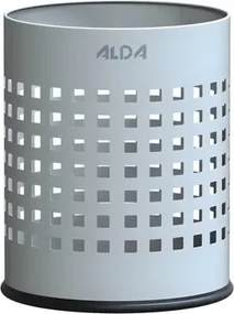 ALDA Officer bílá / Odpadkový koš / 7 l / děrovaný / lakovaná ocel