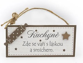 Domov&Mazlíci Dřevěná cedule do kuchyně Zde se vaří s láskou