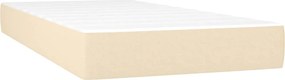 Box spring postel s matrací a LED krémová 120x190 cm textil 3270258