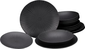 XXXLutz JÍDELNÍ SOUPRAVA Vesuvio black 12dílné Creatable - Online Only nádobí - 007768029101