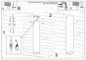 Stropní svítidlo SOLLUX Lagos 30cm GU10 1x40W bez zdroje SL.0436 černá