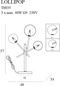 Maxlight Stolní lampa Maxlight T0035 LOLLIPOP