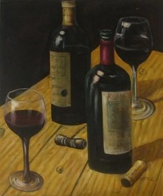 Červené víno - 50 x 60 cm