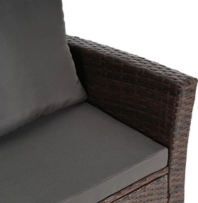 Velaco Ratanový zahradní nábytek Lagos, 4 osoby, hnědý