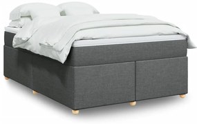 Box spring postel s matrací tmavě šedá 160x200 cm textil 3285388