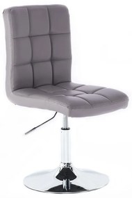 LuxuryForm DESIGN Židle TOLEDO na stříbrném talíři - šedá