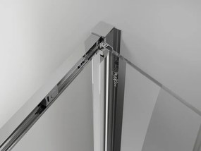 Mexen Exo, skládací sprchová kabina, dveře 120 cm + boční stěna 110 cm, transparentní sklo, chrom, 816-120-110-01-00