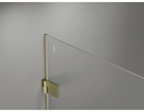 Mexen, Mexen Lunar-B levé otočné sprchové dveře 65 cm, transparentní, broušené zlaté - 832-065-000-55-00-L