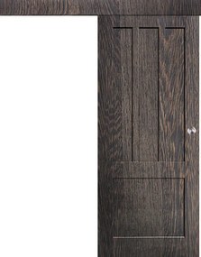 posuvné interiérové dveře na stěnu vasco doors LISBONA model 2 Průchozí rozměr: 70 x 197 cm, Orientace dveří: Levé dveře, Dekor: Dub skandinávský