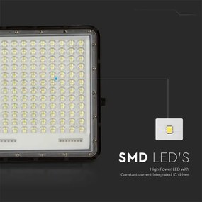 LED Venkovní solární reflektor LED/30W/3,2V 6400K černá + DO