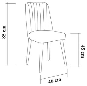 Jídelní židle VINA šedá/bílá