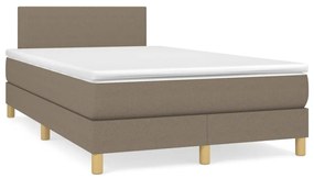 vidaXL Box spring postel s matrací taupe 120x190 cm textil