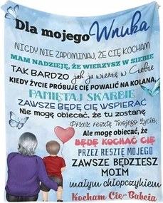 Dojemná Deka Pro Vnuka Od Babičky, Vyznání, Dopis, Vytlačovač Slz, Suvenýr