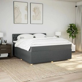 Box spring postel s matrací tmavě šedá 180x200 cm textil 3287543