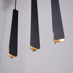 Sollux Lighting Závěsná lampa PRYSM 3L černá