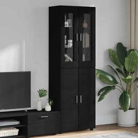 Vysoký bufet FLORIN 60 x 35 x 182 cm Černá Kompozitní dřevo 3397915