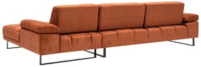 Hanah Home Třímístná pohovka MUSTANG oranžová pravá 560ARE1214