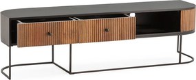 TV stolek z mangového dřeva v přírodní barvě 160x45x40 cm Curve – MOME