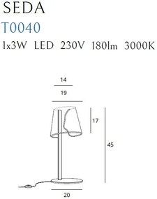 Maxlight Stolní lampa Maxlight T0040