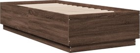 Rám postele s LED osvětlením hnědý dub 100 x 200 cm kompozit 3209631