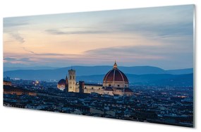 akrylový obraz Itálie katedrála panorama v noci 140x70 cm