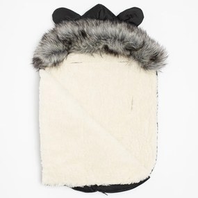 Luxusní zimní fusak s kapucí s oušky New Baby Alex Wool black